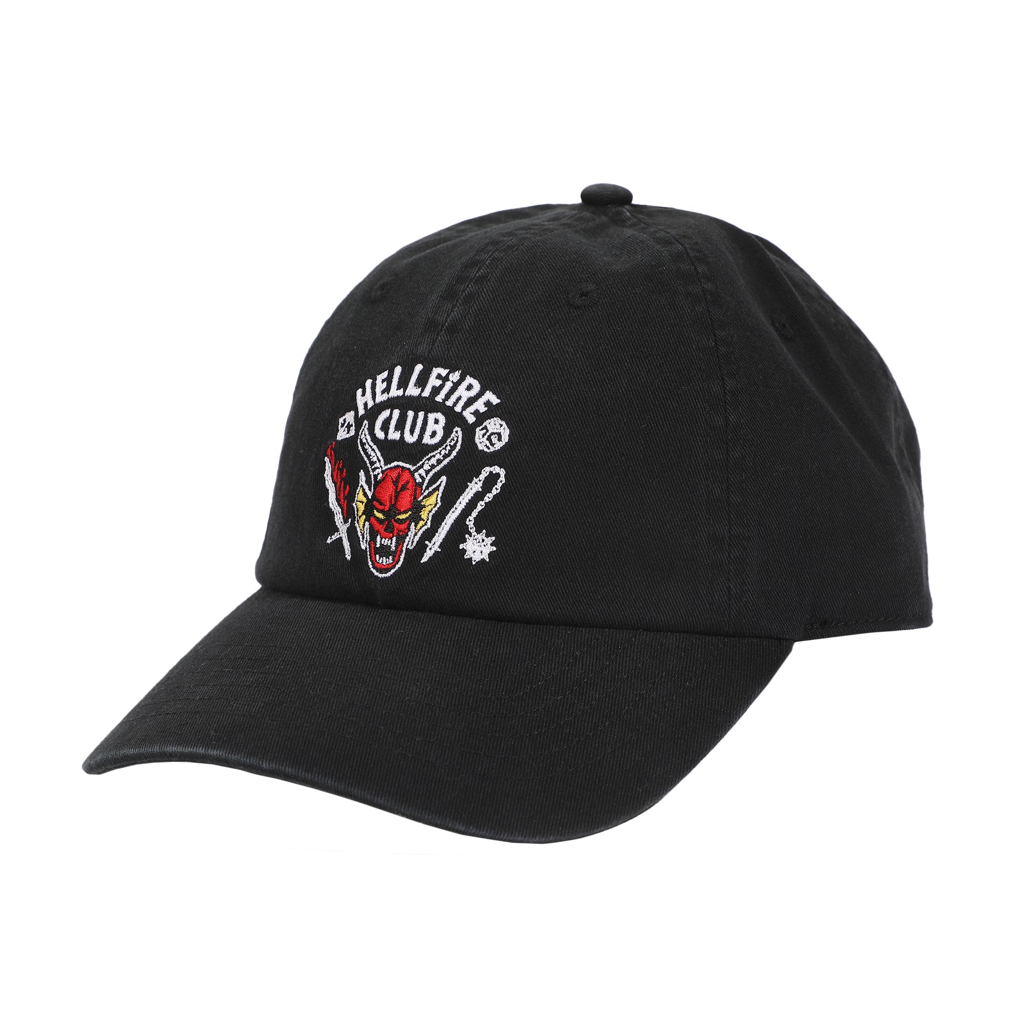 Stranger Things Hellfire Club Black Unstructured Baseball Cap