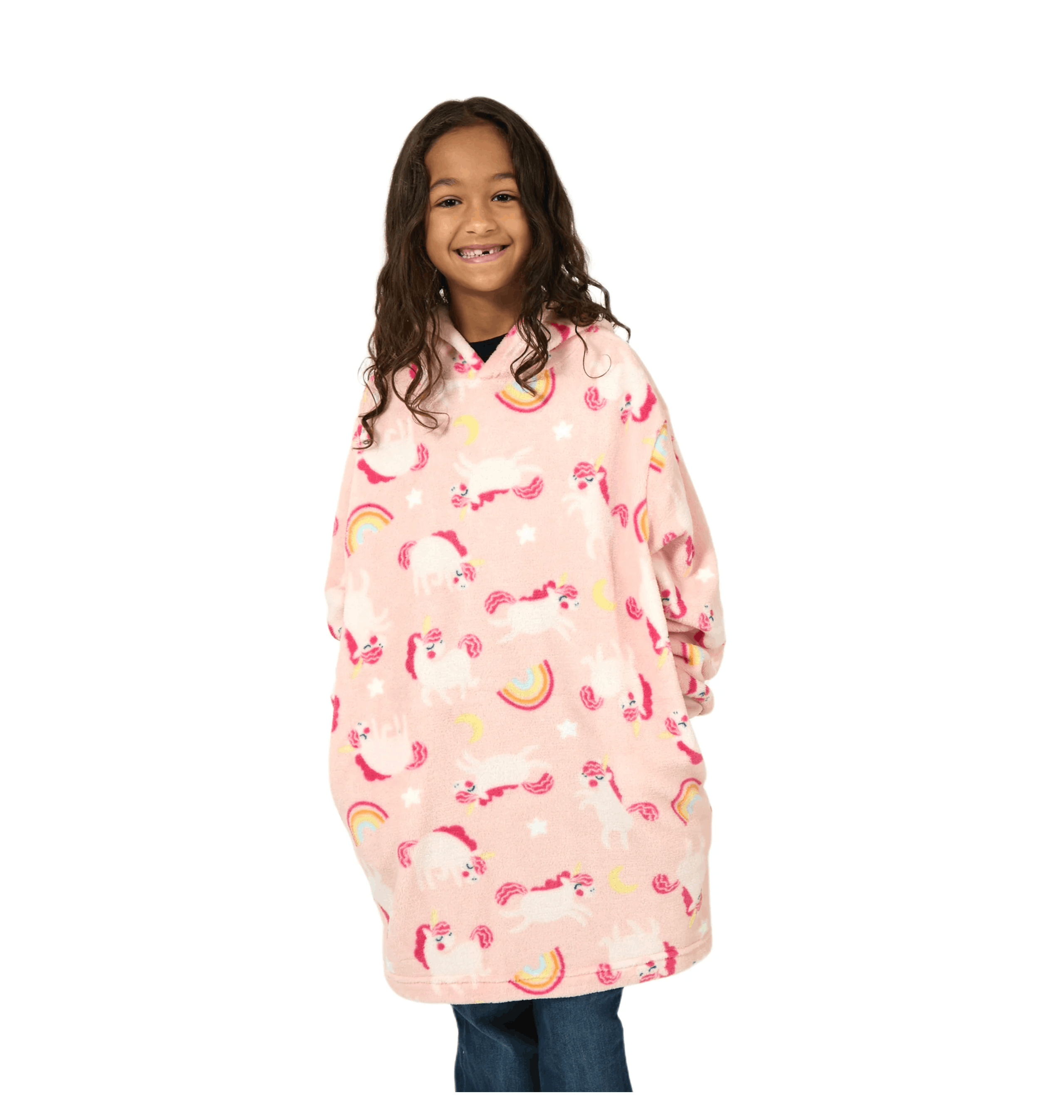 Bioworld Pink Fleece Unicorn Kids Snoodie
